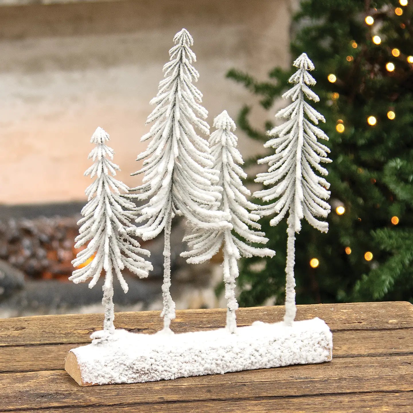 Snowy Pine Forest On Log – Johnson Livings